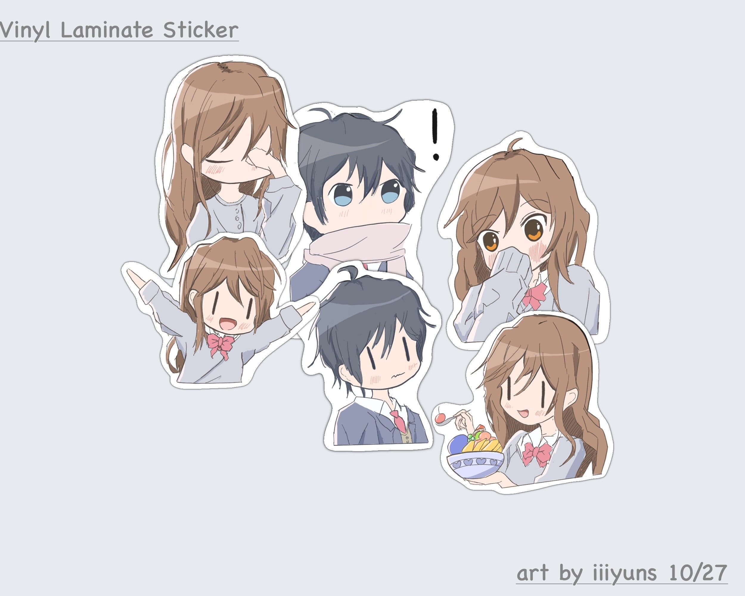 Anime Couple Chibi Stickers - Etsy