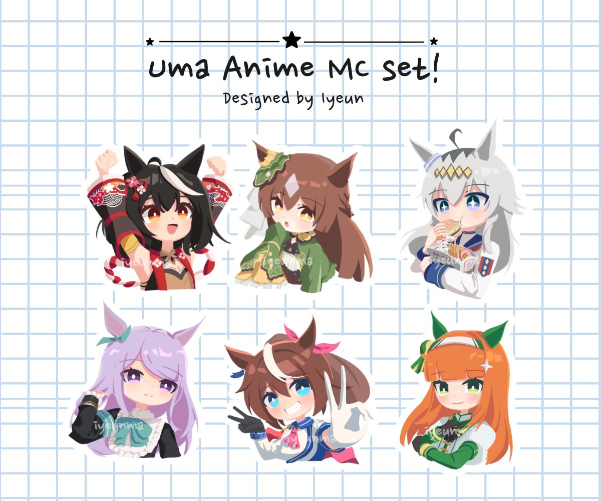 Uma Musume Stickers Vol. 1 - Kitasan Black Satono Diamond Teio Oguri ...