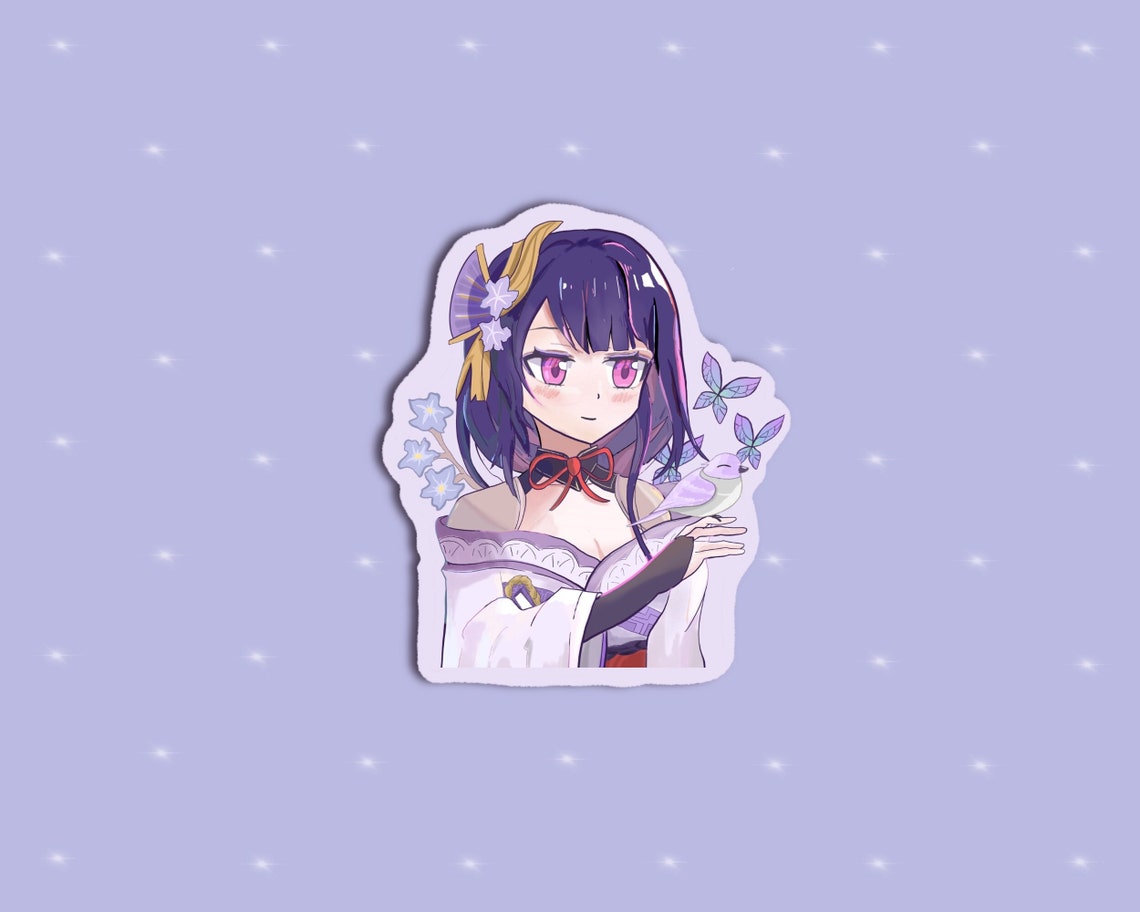 Raiden Shogun / Genshin Impact Sticker / Anime Game Sticker - Etsy