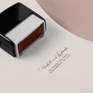 Elegant Return Address Stamp Wedding Stamp Save the Date Self Ink ...