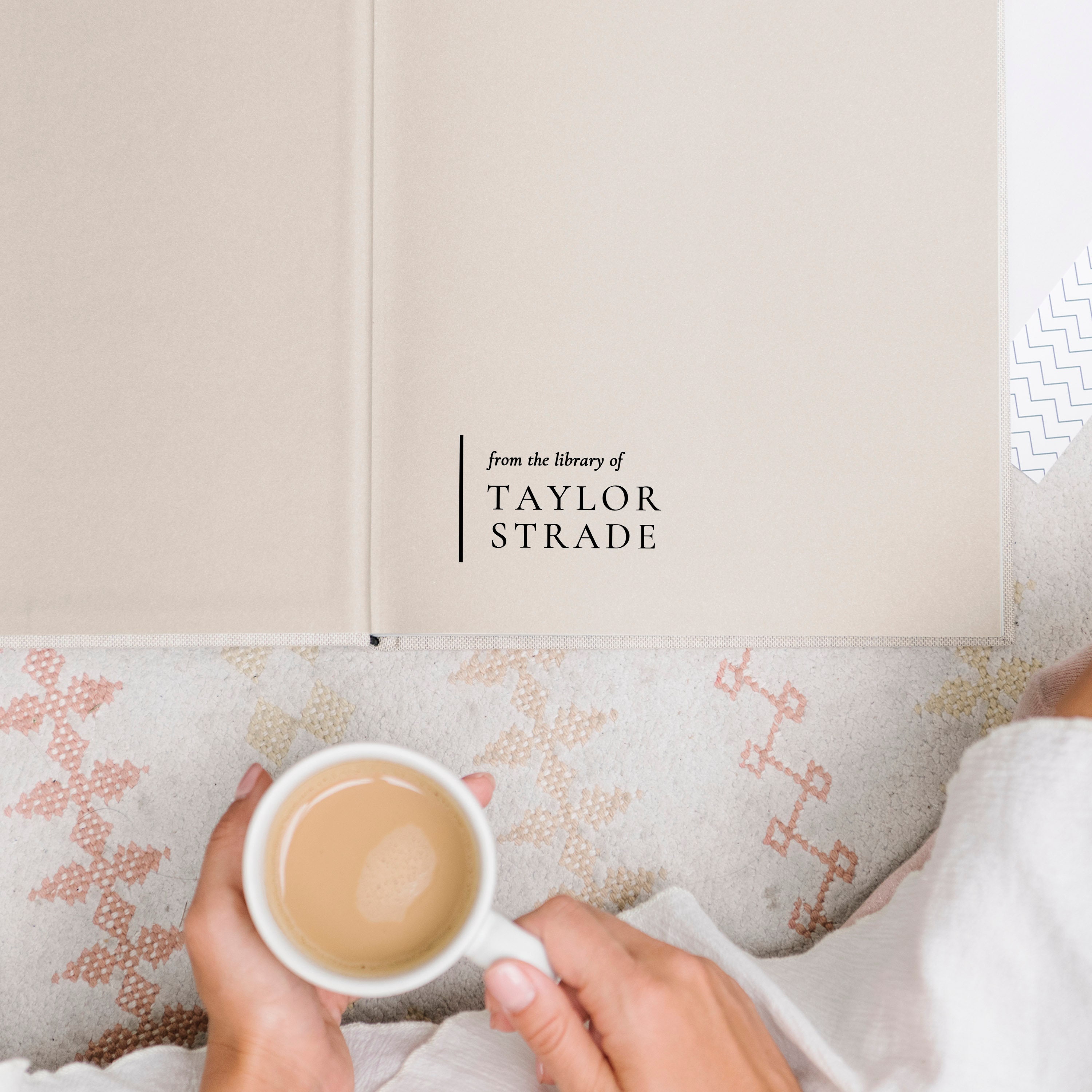 Minimal Personalized Book Embosser Stamp From the Library - Etsy