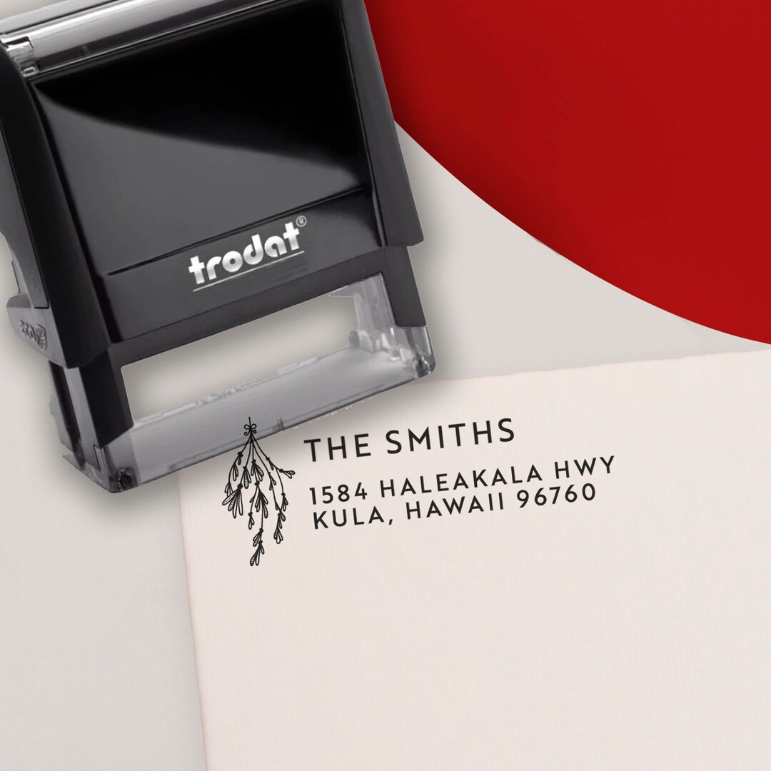Christmas Stamp | Modern Return Address Stamp | Holidays | Self Ink ...