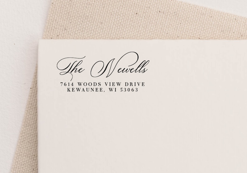 Elegant Return Address Stamp Wedding Stamp Save the Date - Etsy