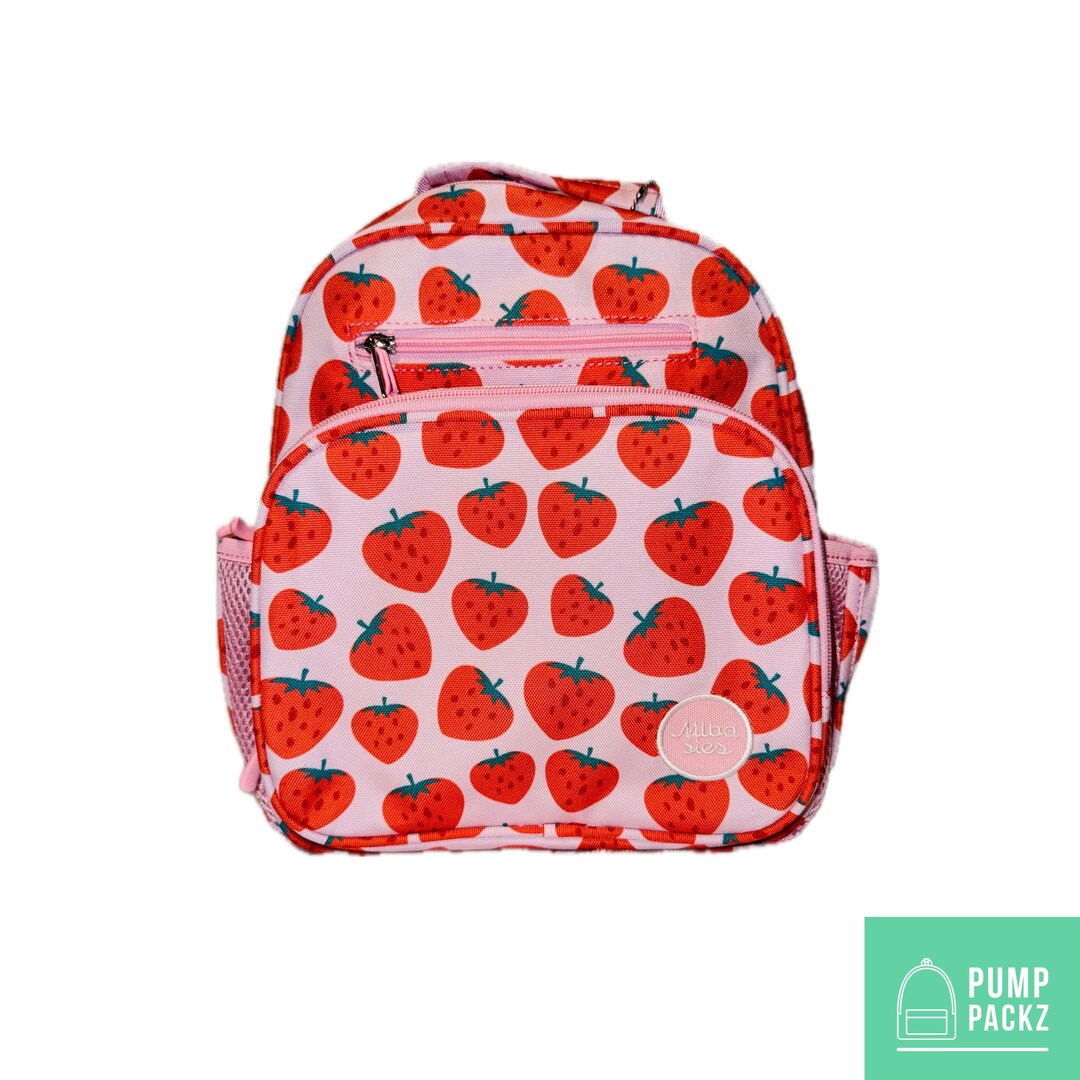 Small Feeding Tube Backpack | Pink Strawberries | for Enteralite ...