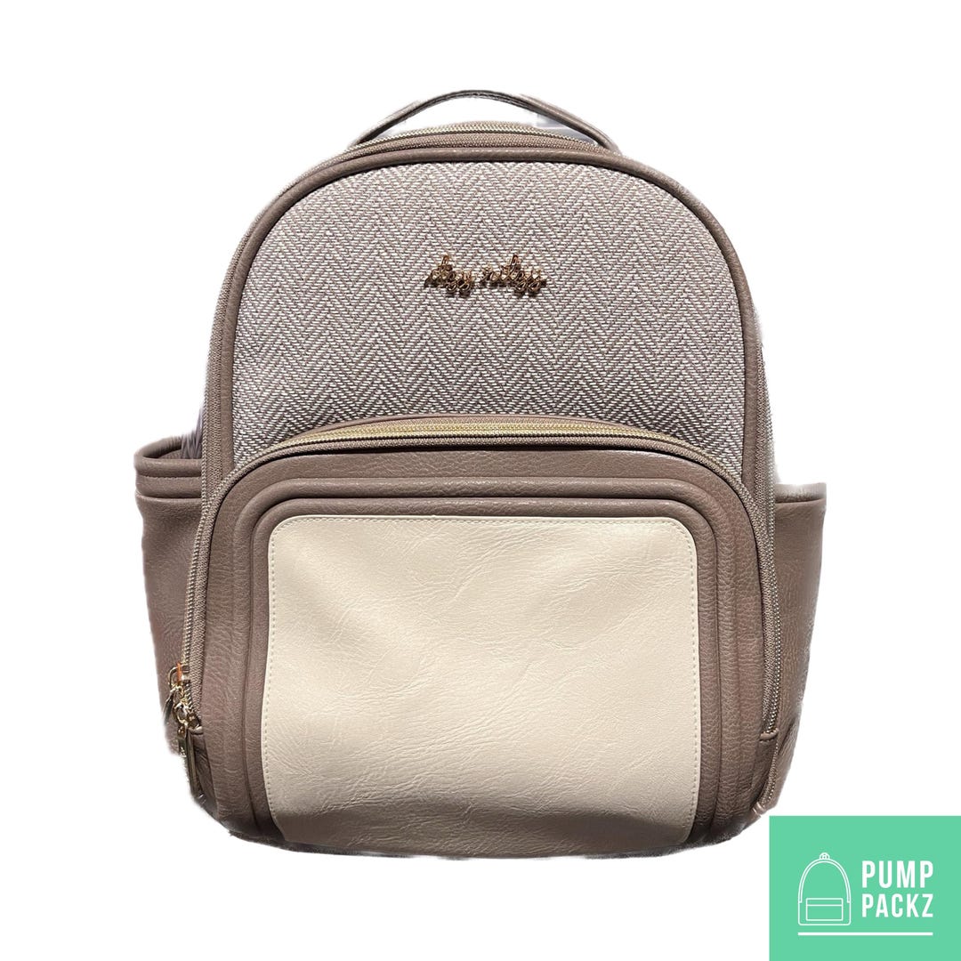Small Tube Feeding Backpack | Vanilla Latte, Vegan Leather | Small, 12 ...