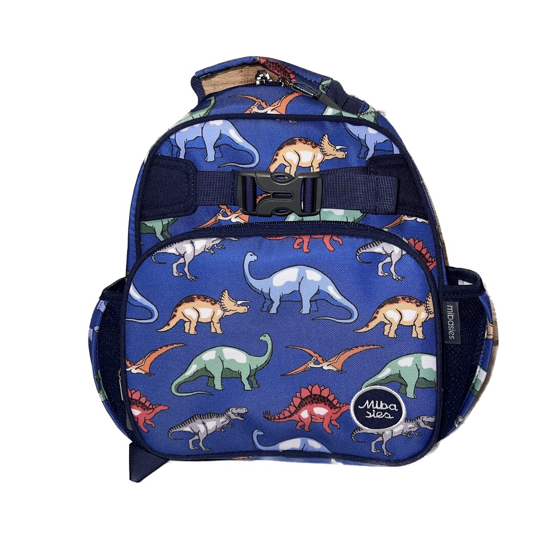 Small Feeding Tube Backpack Navy Blue Dinosaur With Buckle for ...