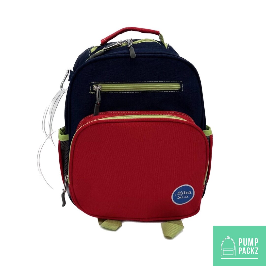 Small Feeding Tube Backpack | Navy Blue and Red | for Enteralite ...