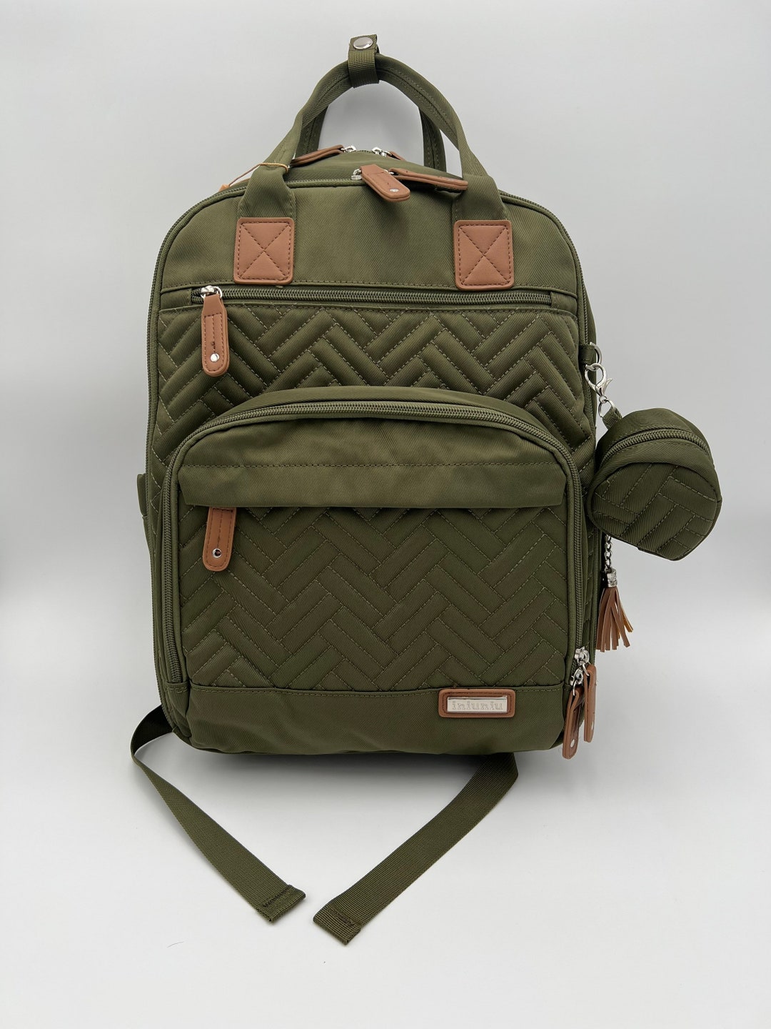 Gtube Modified Tube Feeding Backpack Army Green Quilted - Etsy