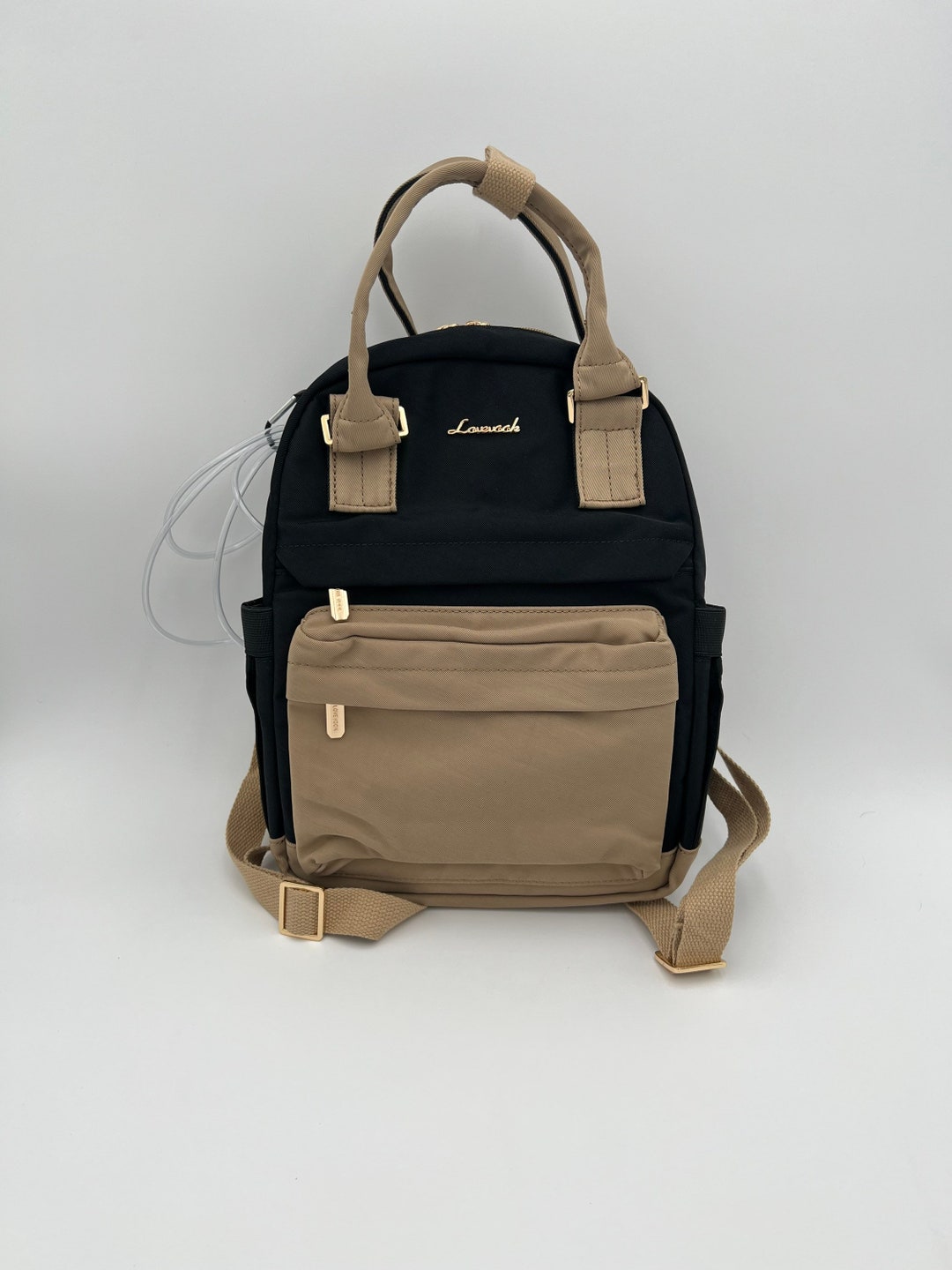 Gtube Modified Tube Feeding Backpack Black and Beige - Etsy