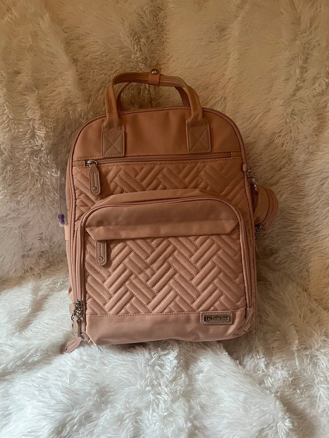 Gtube Modified Tube Feeding Backpack Rose Gold Pink Quilted - Etsy