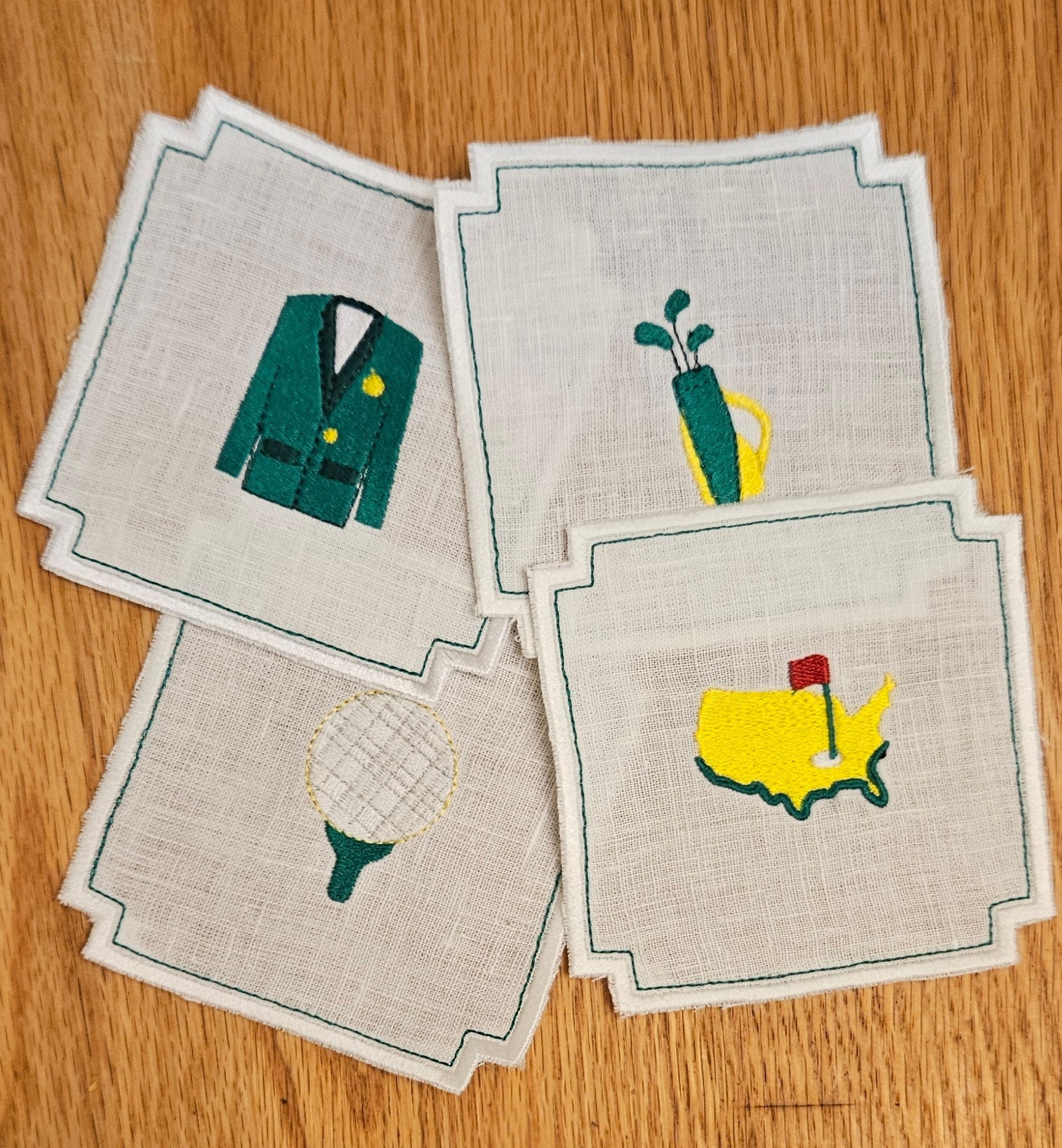 Masters Golf Tournament Linen Cocktail Napkins - Etsy