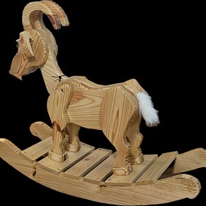 Handcrafted Wooden Rocking Goat: Kids Ride-on Toy - Etsy