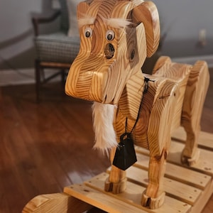 Handcrafted Wooden Rocking Goat: Kids Ride-on Toy - Etsy