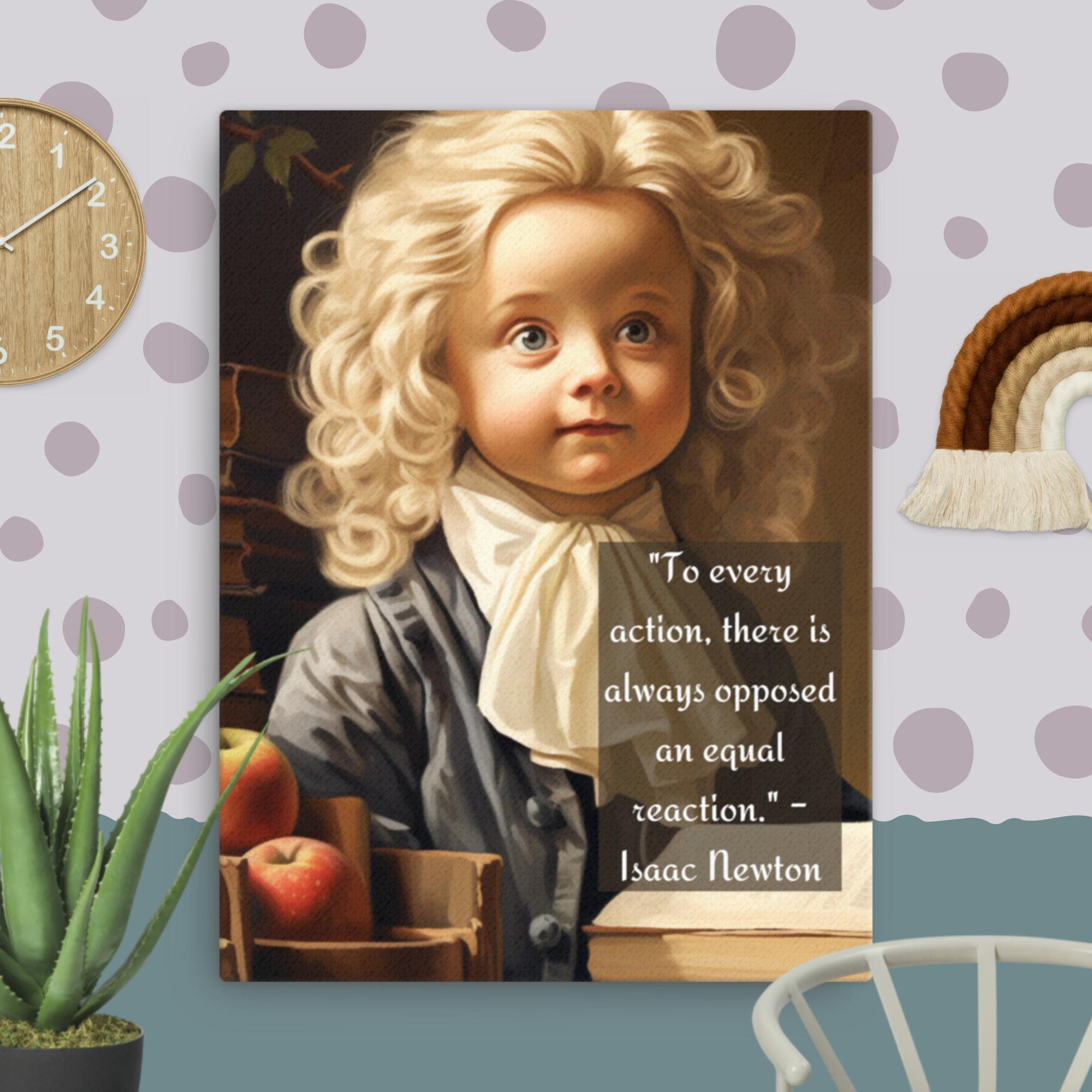 Baby Isaac Newton Portrait - Etsy
