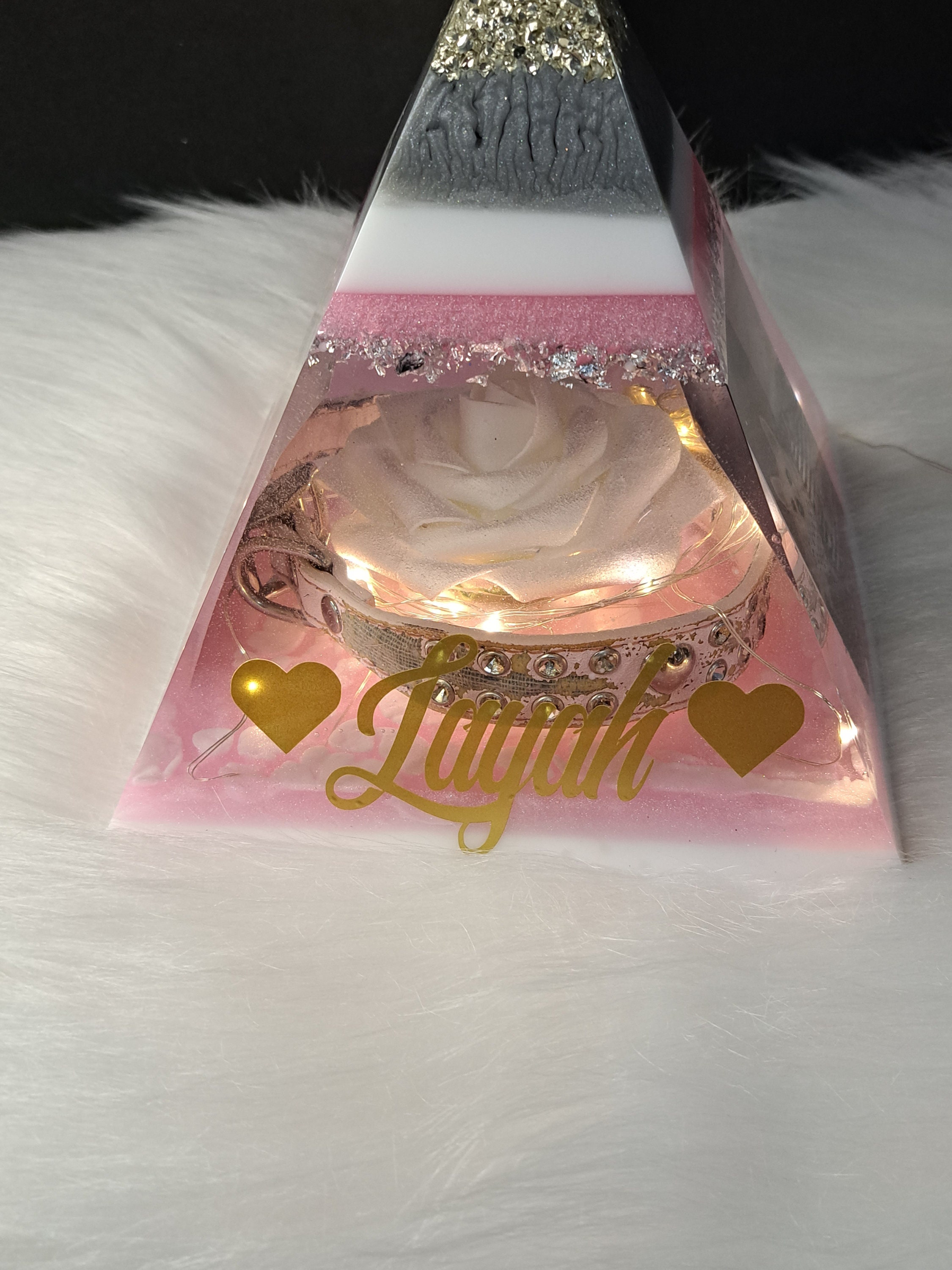 Memorial Gift, Pet Memorial Pyramid, Large Resin Memorial, Keepsake ...