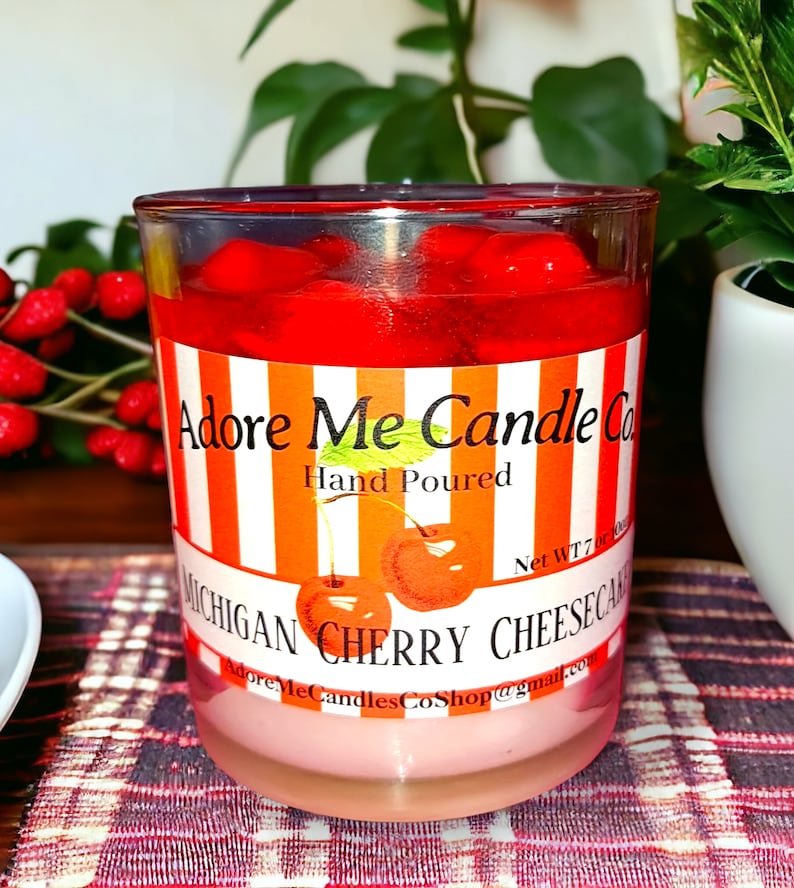 Michigan Cherry Candle, Sweet Cherry Candle, Michigan Gift, Cheesecake ...