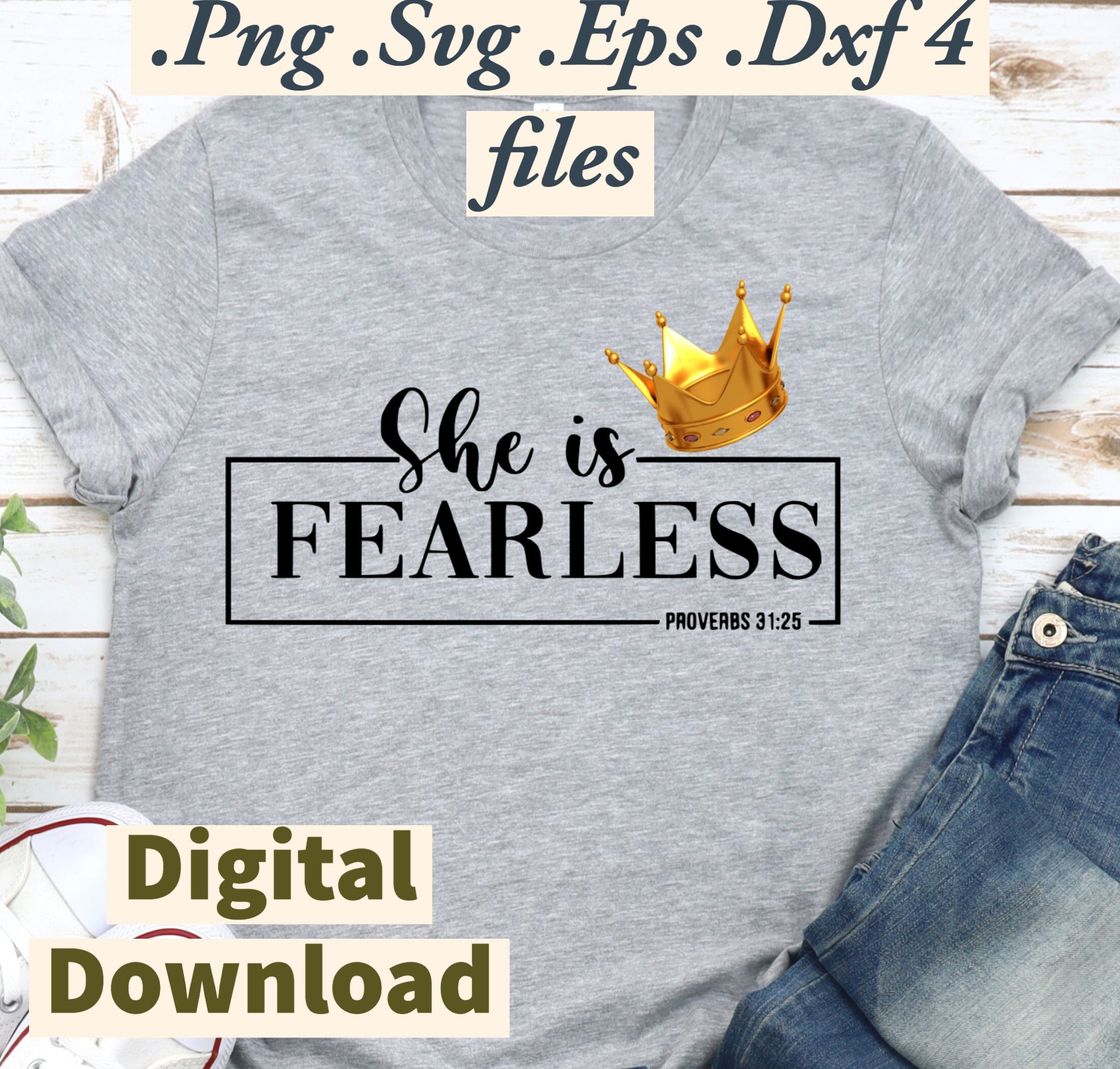 She is Fearless Png Christian Svg Bible Verse Svg Proverbs - Etsy