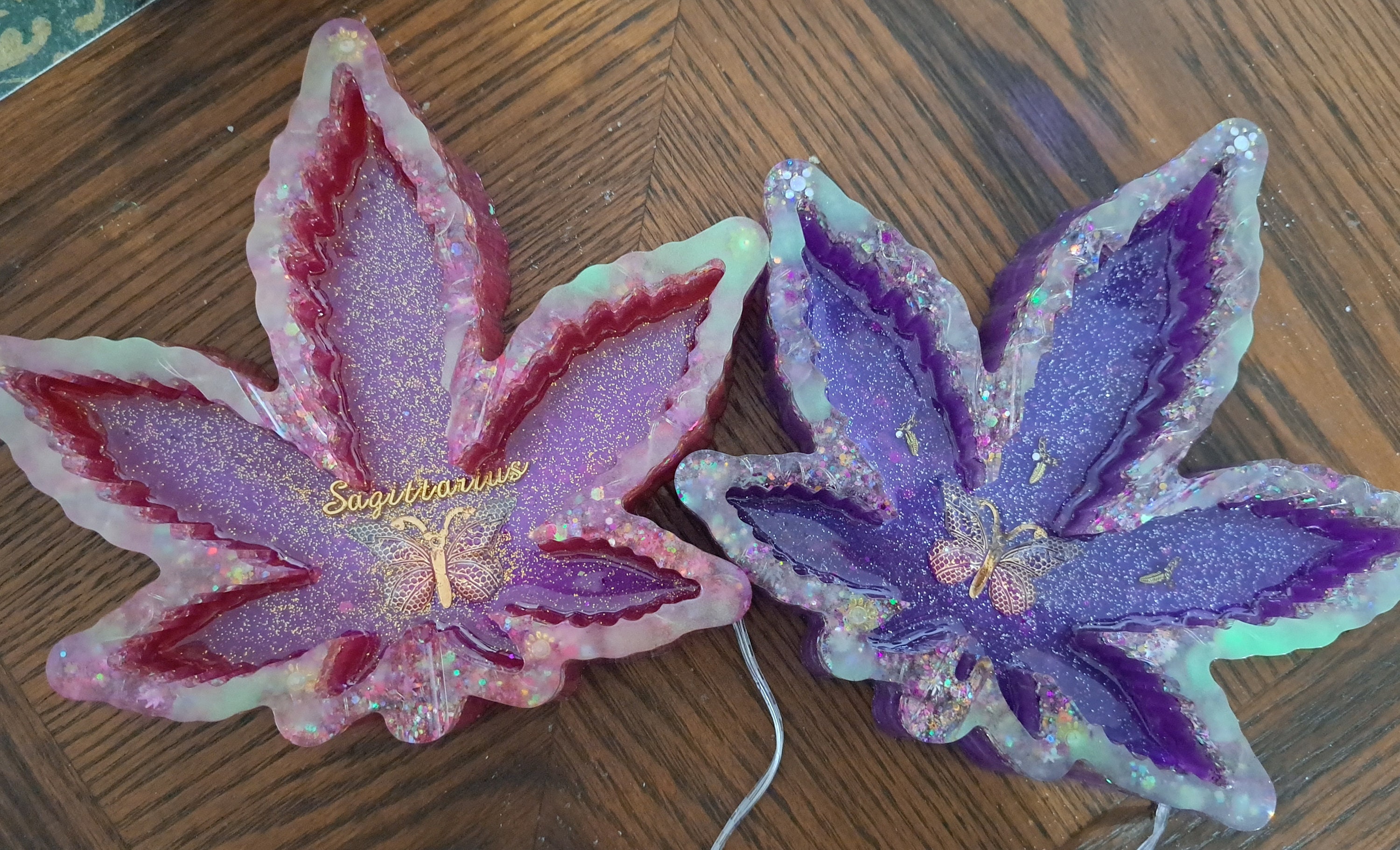 Custom Ashtray, Marijuana Pot Leaf Gold Ashtray, Weed Leaf, Light Ashtray, Stoner Gifts, 420 ...