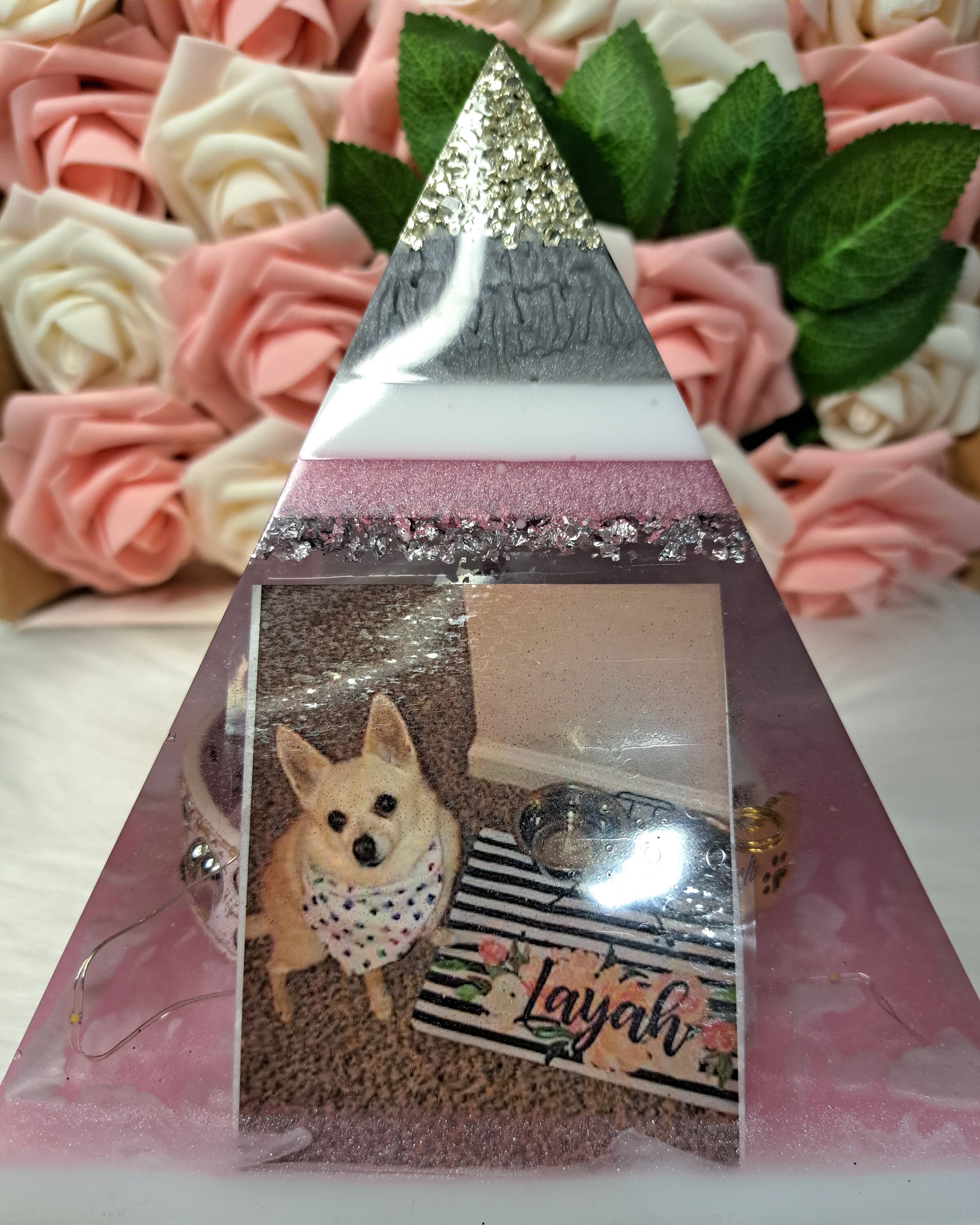 Memorial Gift, Pet Memorial Pyramid, Large Resin Memorial, Keepsake ...