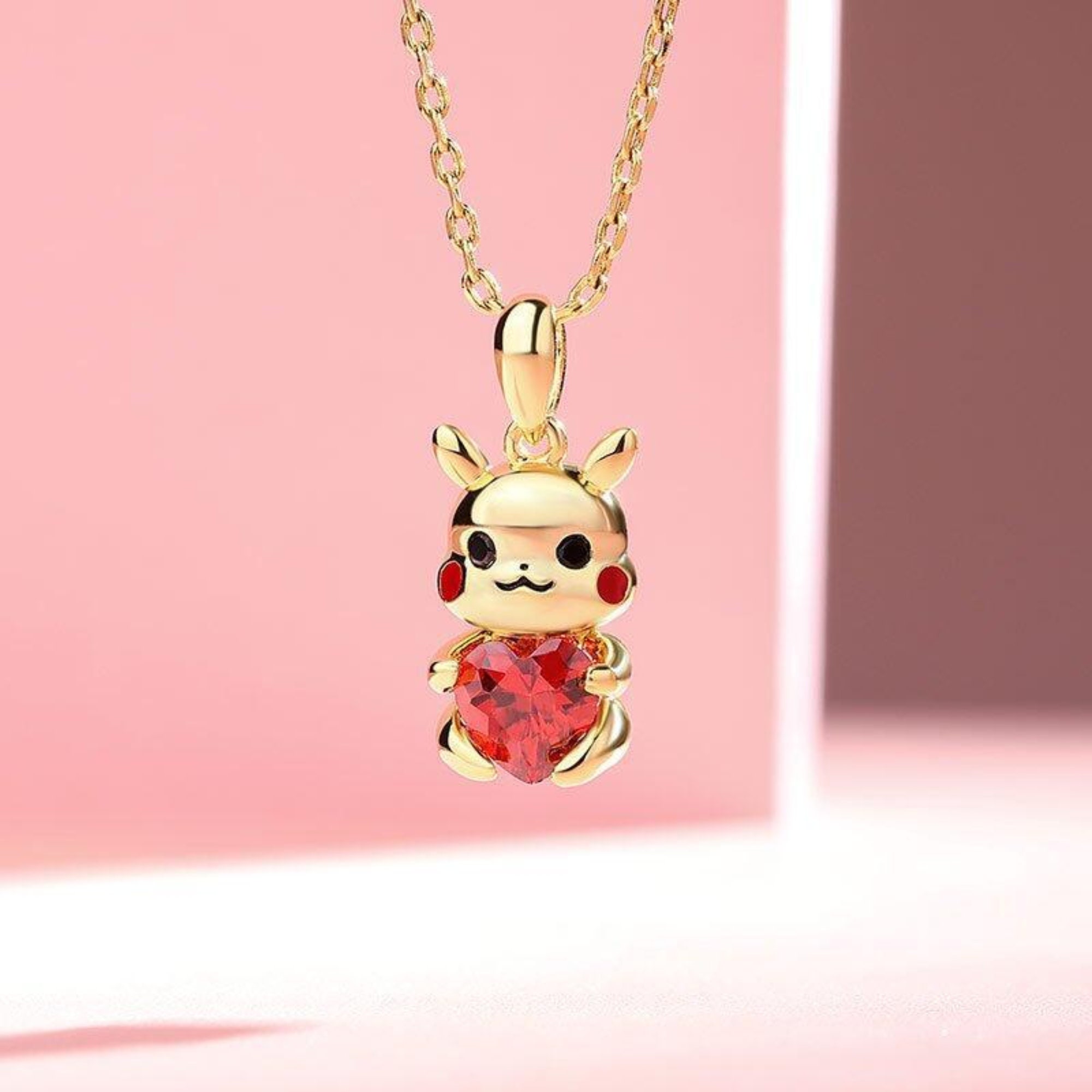 Pokemon Styled Pikachu Earrings and Necklace Gold Colored With - Etsy