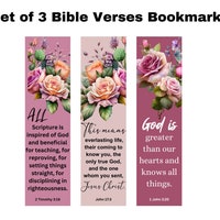 Printable Set of 4 Inspirational Bible Words Bookmarks, Prayer ...