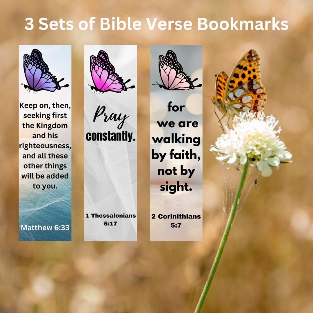 Faith Inspired Bible Bookmarks, Inspirational Scripture Bookmarks ...