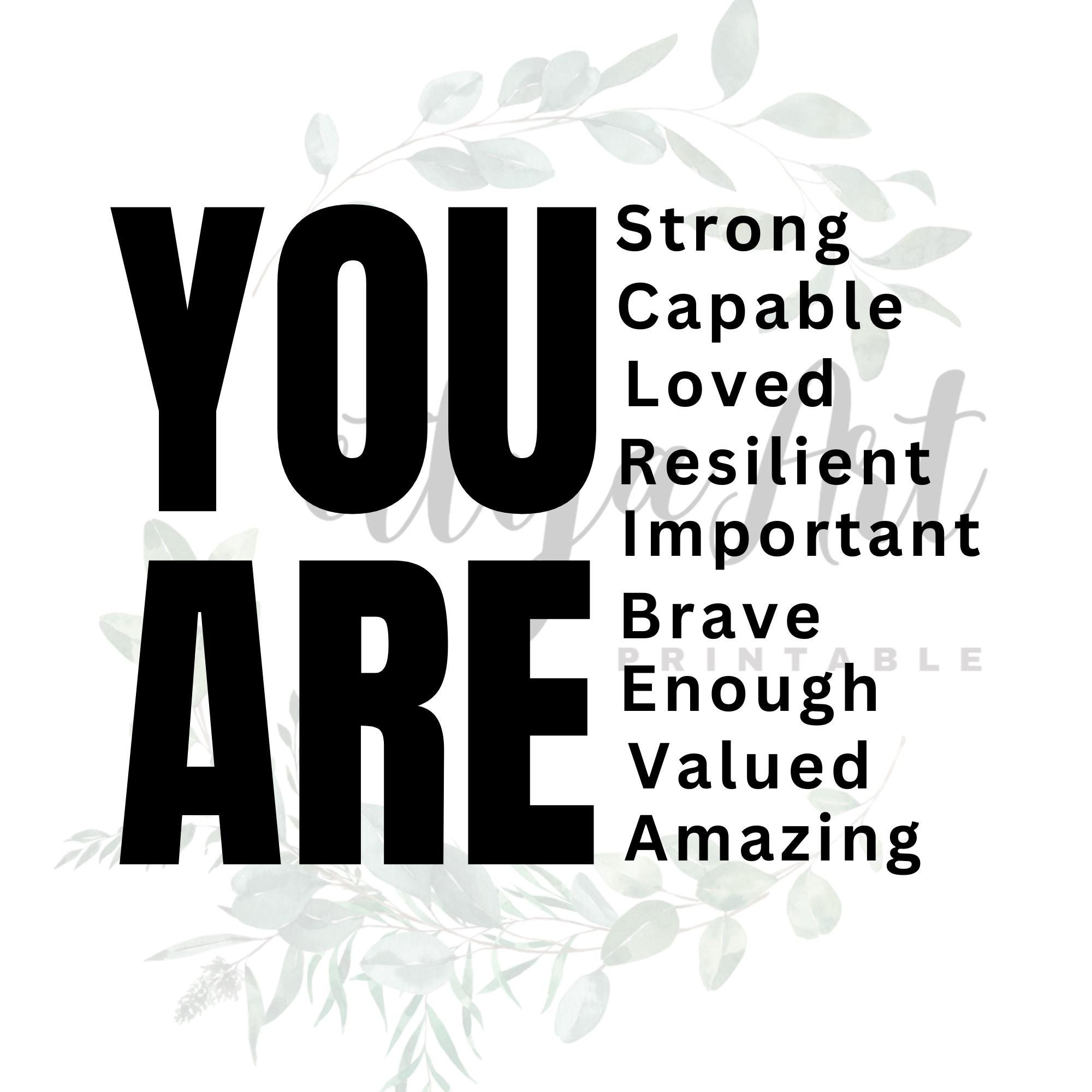 You Are Svg, Affirmation Svg, Inspirational Svg, Self-worth Svg, Self ...