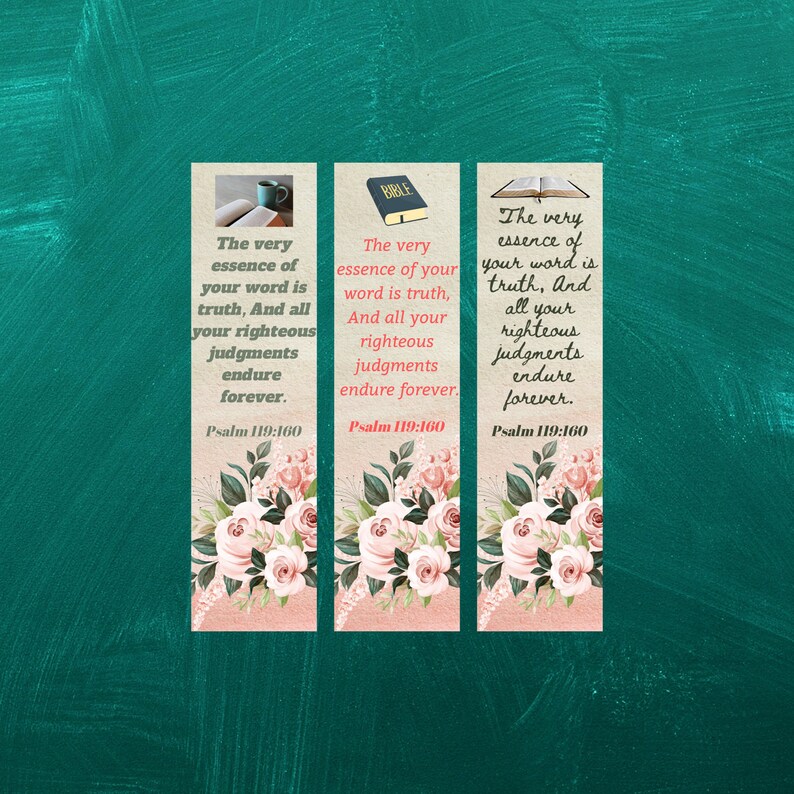 Printable Bible Verse Bookmarks, Floral Bookmarks, Christian Church ...