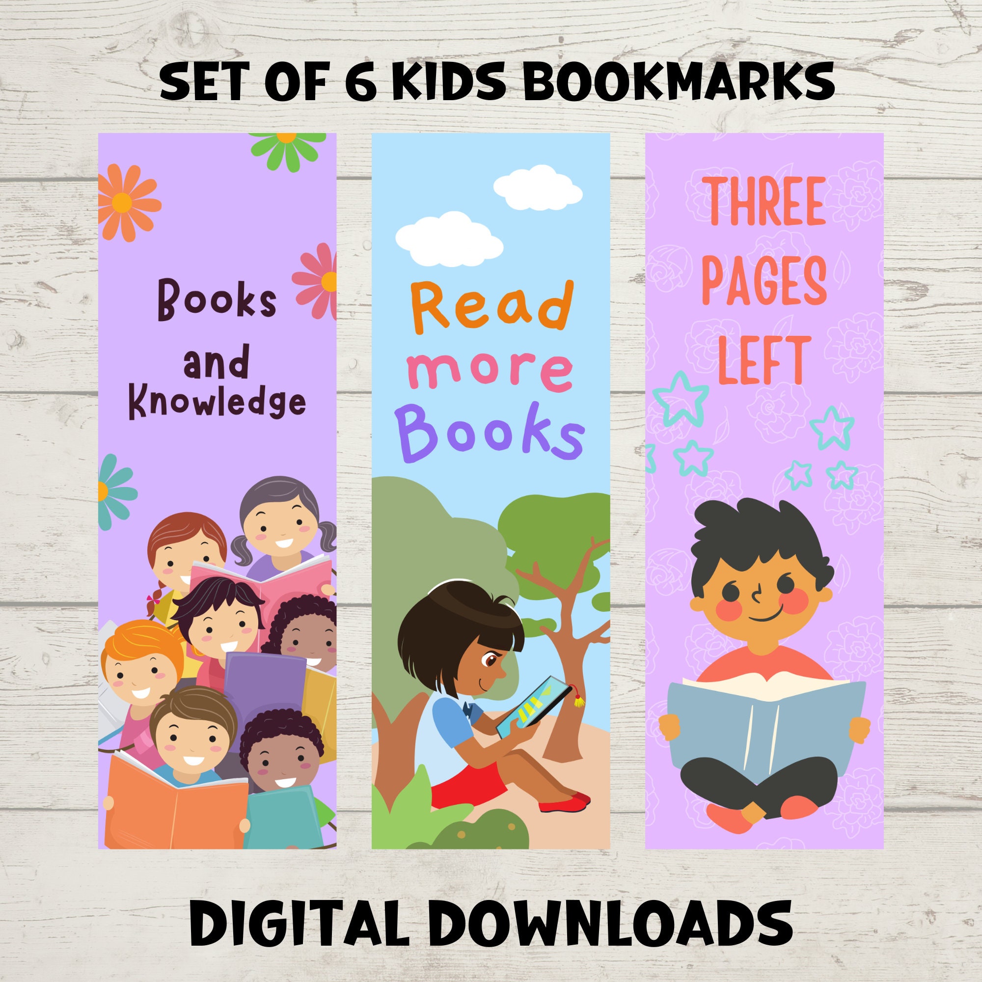 Printable Bookmarks for Kids School Bookmarks Children - Etsy