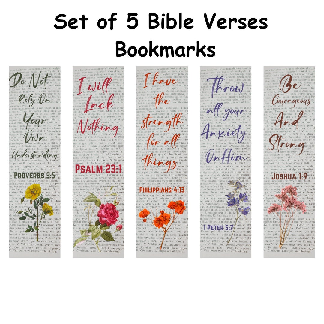 Printable Bible Verses Bookmarks, Floral Bookmarks, Christian Church ...