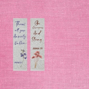 Printable Bible Verses Bookmarks, Floral Bookmarks, Christian Church ...