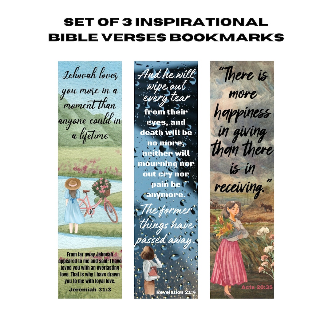 Inspirational Bible Verse Bookmarks, Bible Verse Gift Markers, Custom ...