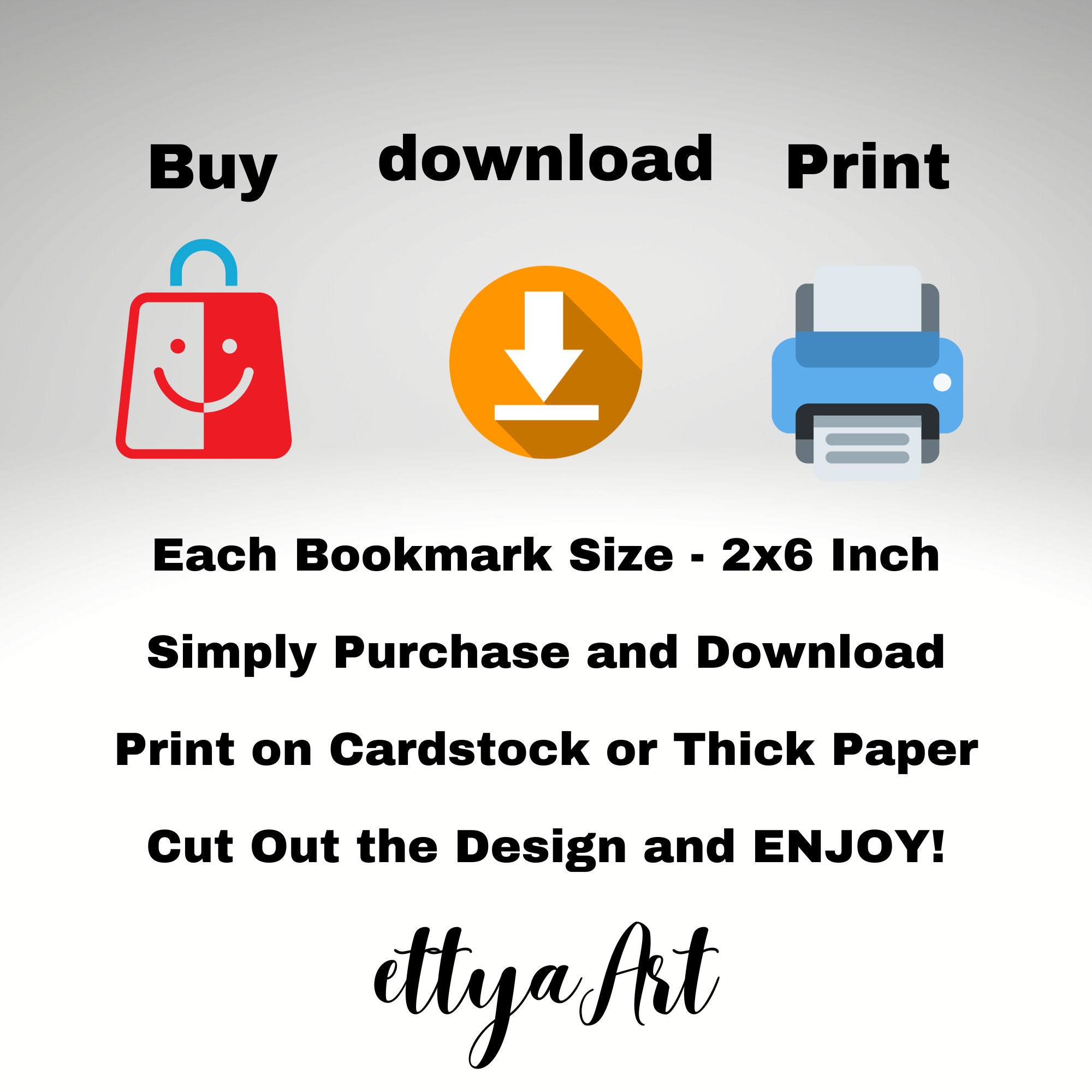 Printable Set of 6 Childrens Bookmarks Printable Bookmark - Etsy