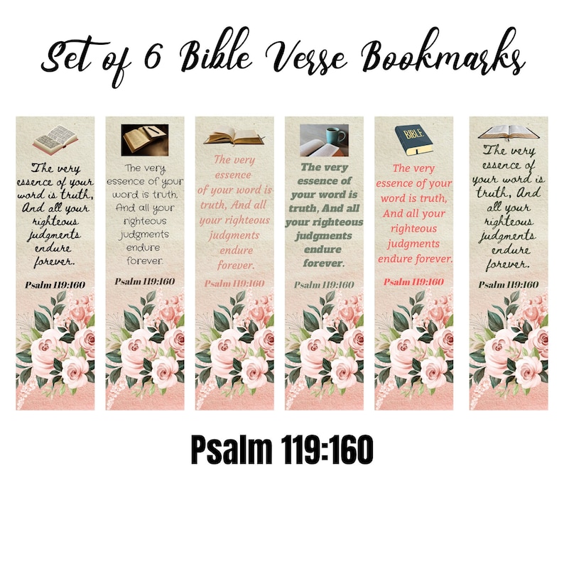 Printable Bible Verse Bookmarks, Floral Bookmarks, Christian Church ...