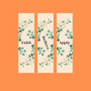 Printable Set of 6 Inspirational Bible Words Bookmarks, Prayer ...