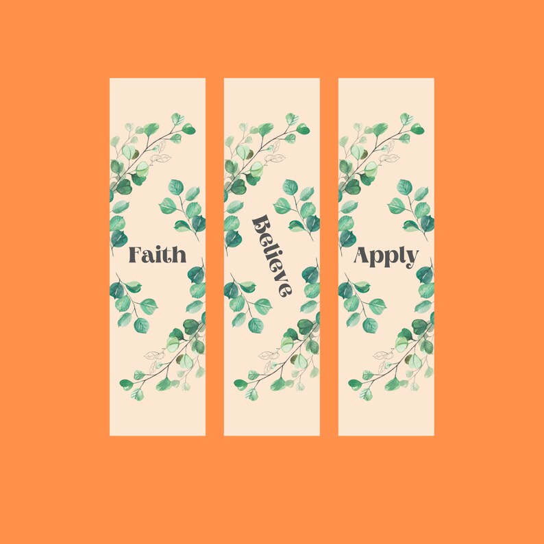 Printable Set of 6 Inspirational Bible Words Bookmarks, Prayer ...