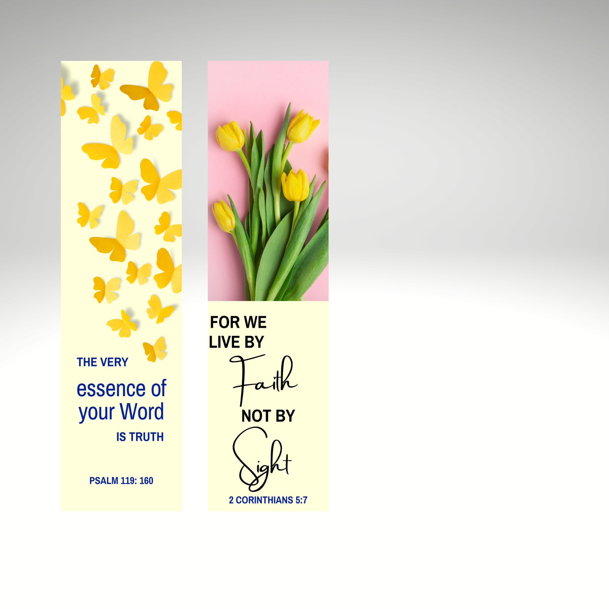 Yellow Floral Bookmarks, Spring Bookmarks, Tulip Gifts, Book Lover Gift ...