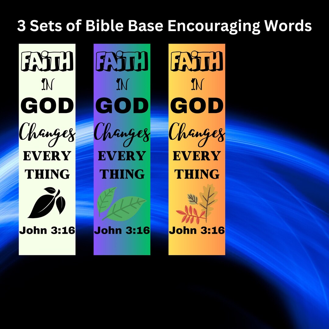 Faith Inspired Bible Bookmarks, Inspirational Scripture Bookmarks ...