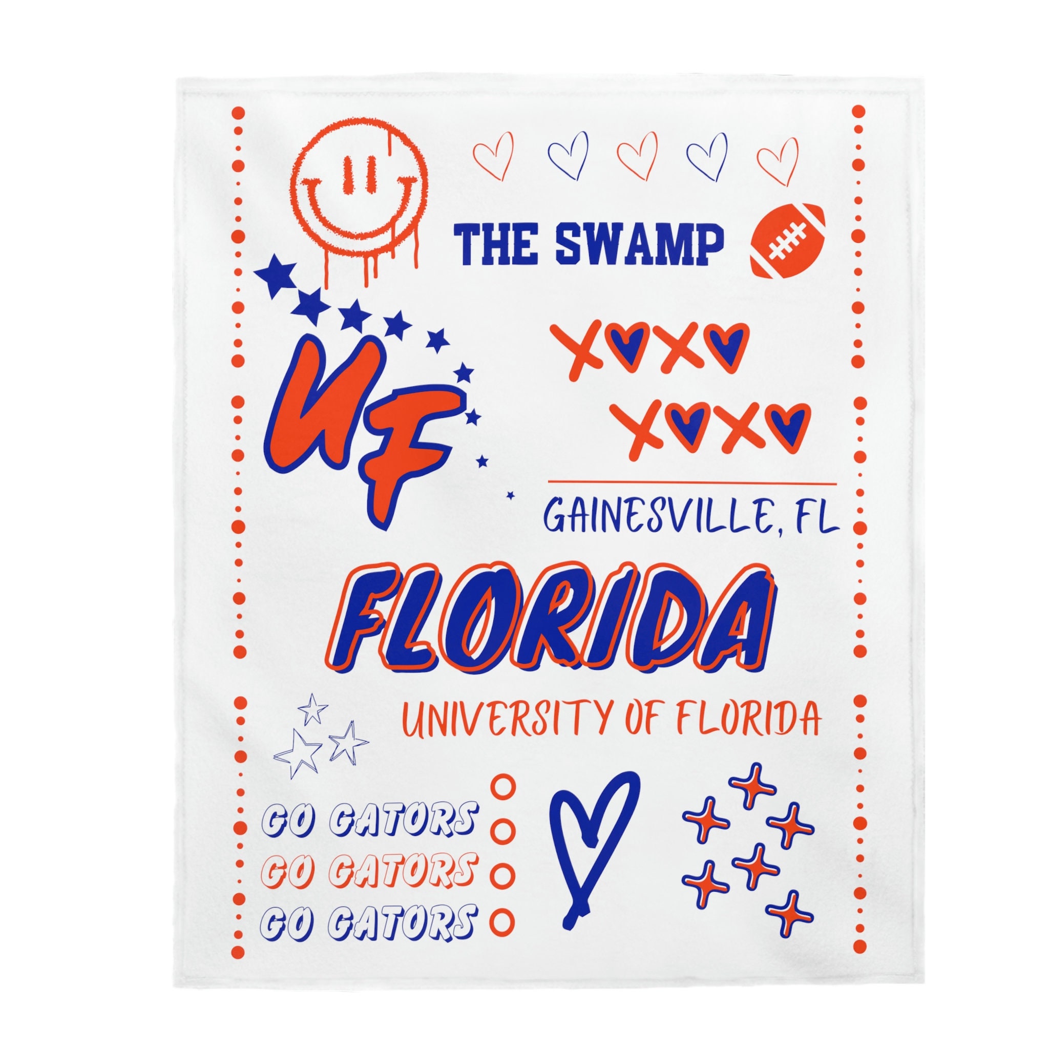 University of Florida Gators Velveteen Plush Blanket, Florida Gift ...