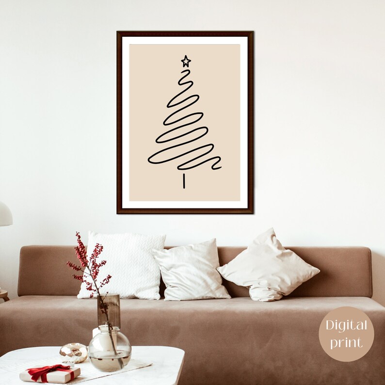 Set of 3 Minimalist Christmas Printable Art, Christmas Tree, Christmas ...