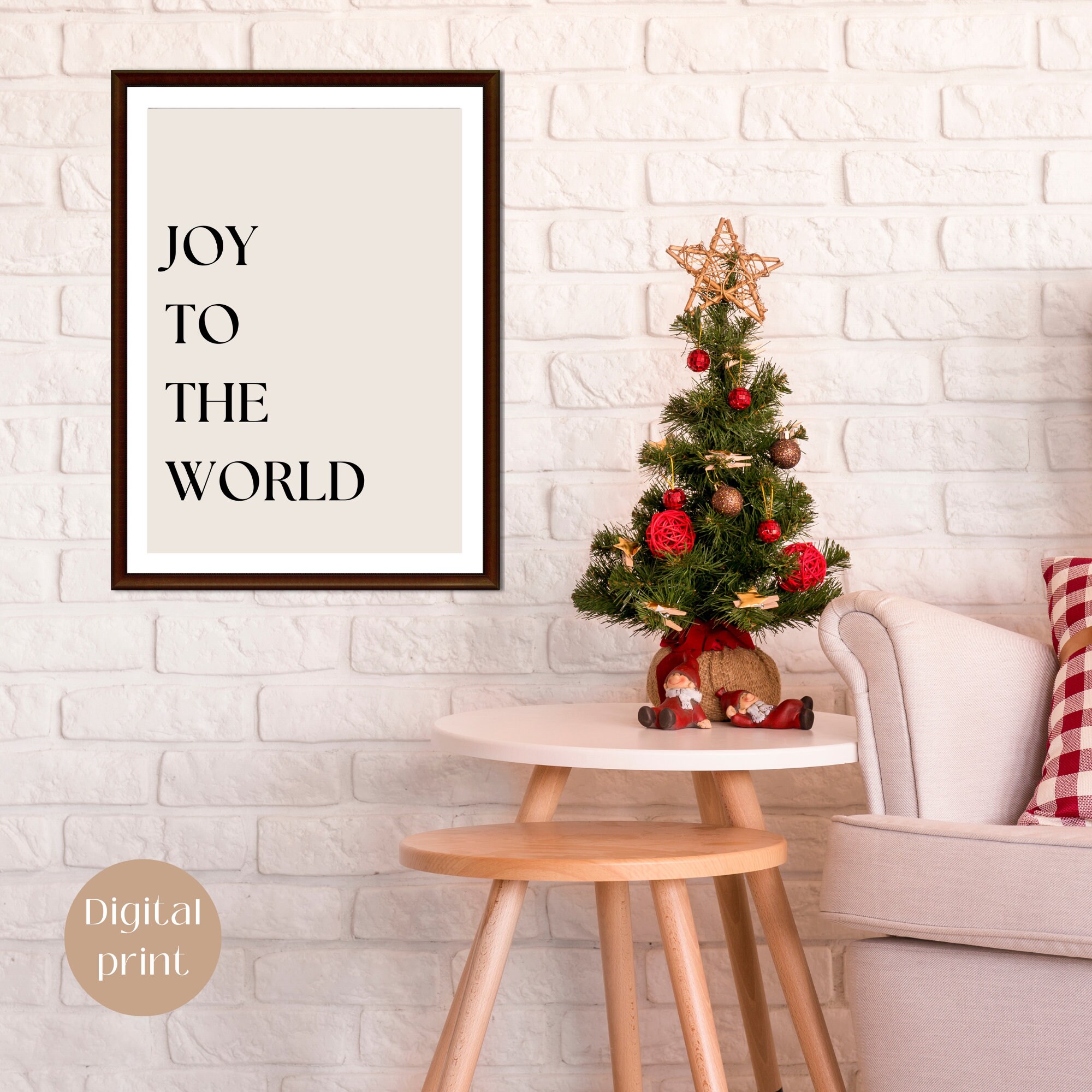 Set of 3 Minimalist Christmas Printable Art, Christmas Tree, Christmas ...