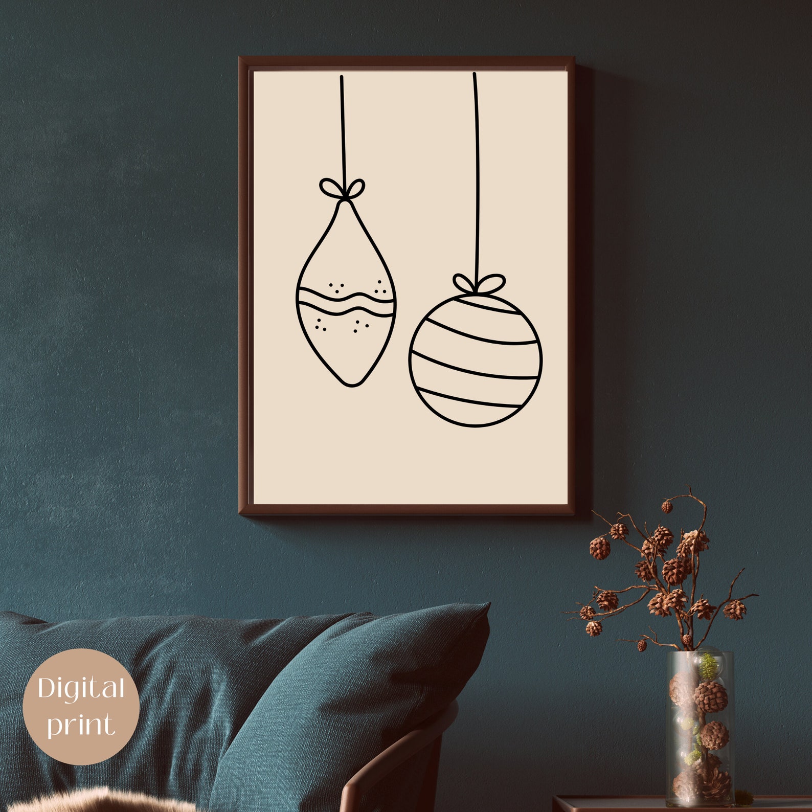 Set of 3 Minimalist Christmas Printable Art Christmas Tree - Etsy