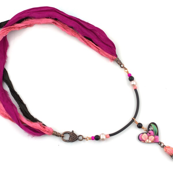 Sari Ribbon Necklace - Etsy