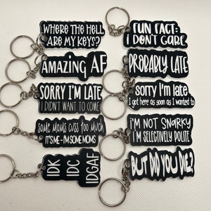 Snarky Keychains - Sassy & Quirky Bag Tags - Zipper Pulls - Etsy