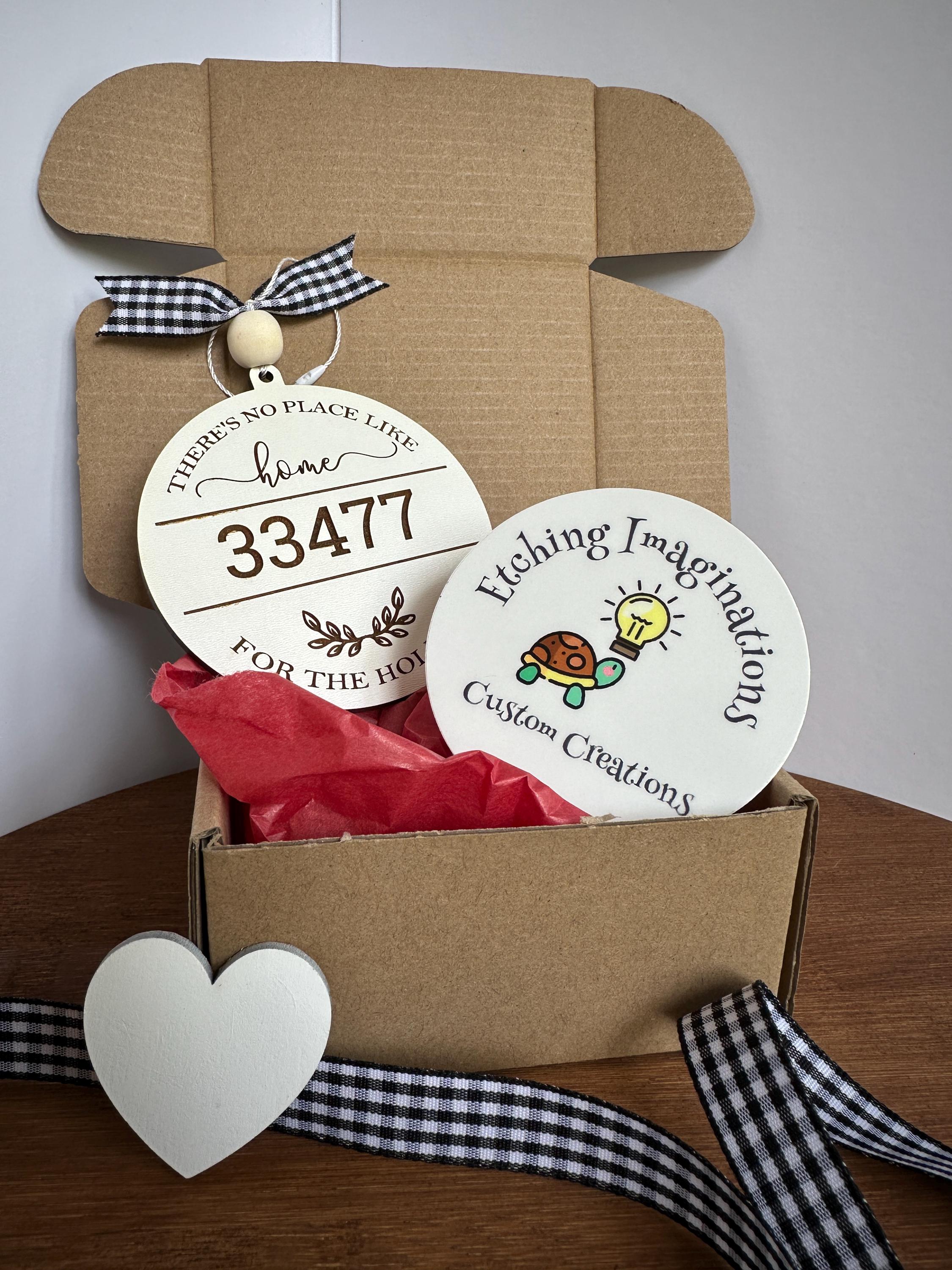 Customized Holiday Zip Code Ornament - Festive Christmas Decoration - Etsy