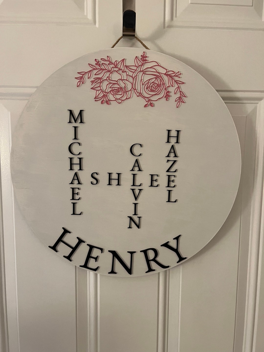 18 Round Wood Sign / Wood Door Sign / Door Hanger / Wall - Etsy