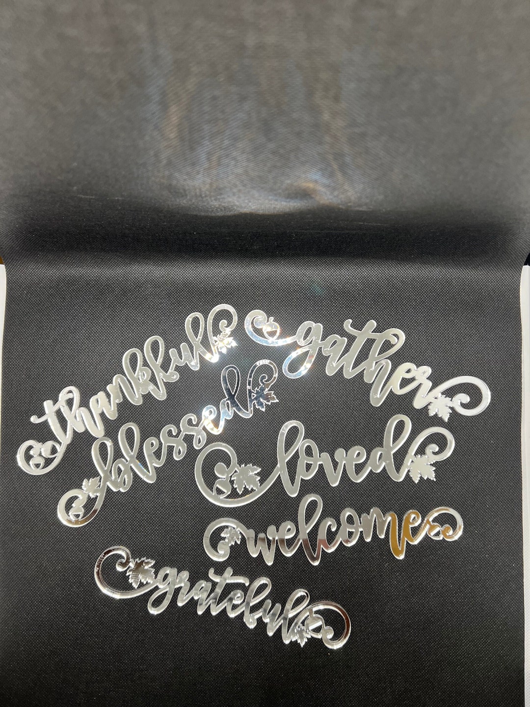 Thanksgiving Word Plate Set With 'thankful' & 'gather' - Etsy