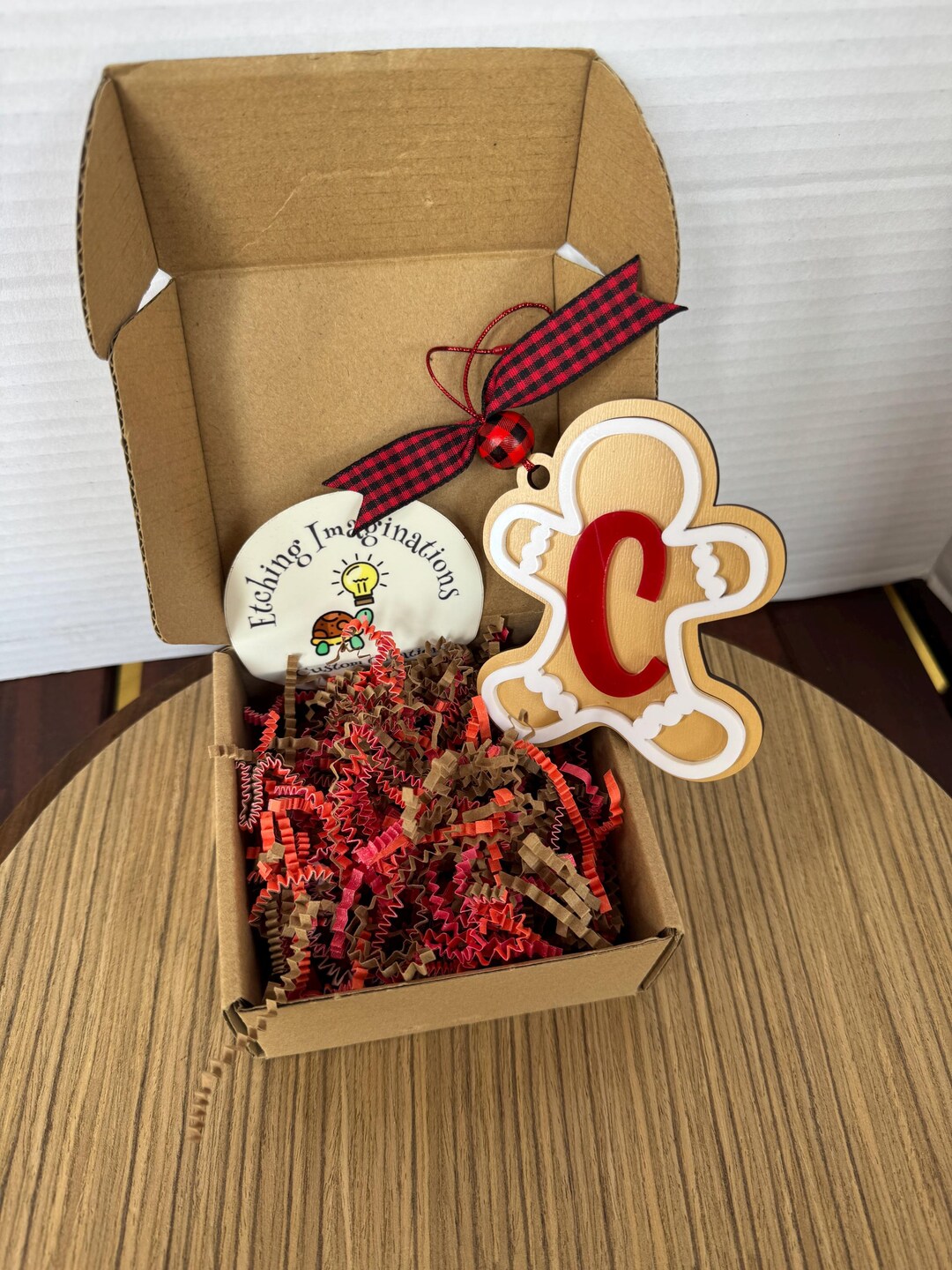 Handmade Monogram Gingerbread Man Ornament: Festive Holiday Decor - Etsy