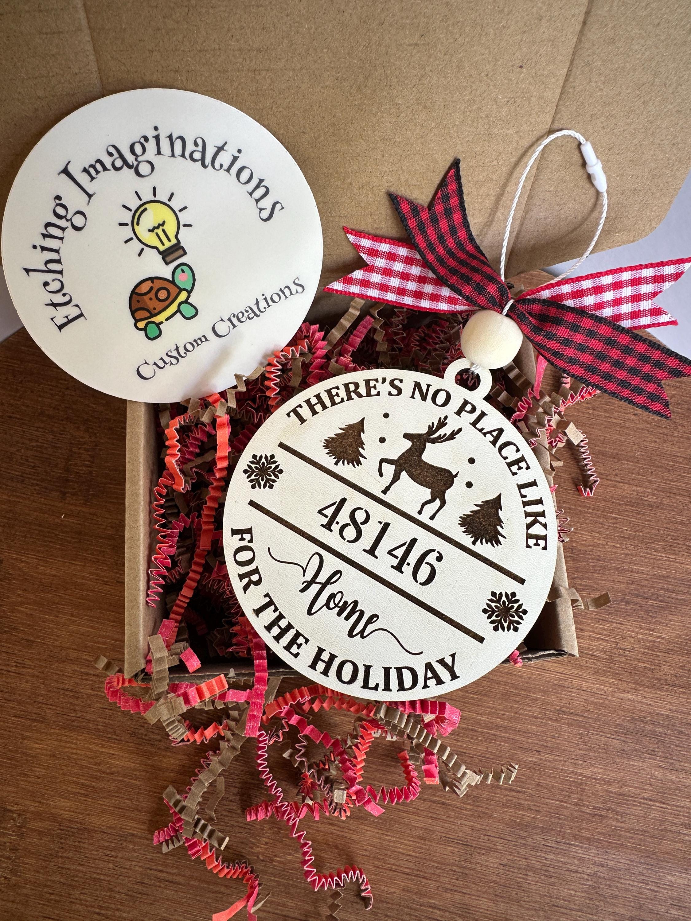 Customized Holiday Zip Code Ornament - Festive Christmas Decoration - Etsy