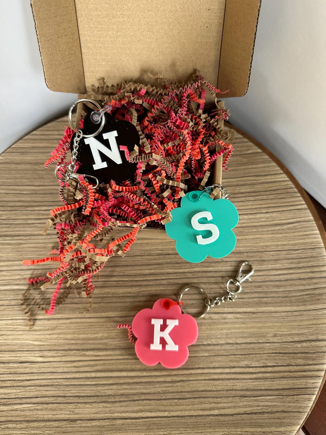 Personalized Stylish Monogrammed Acrylic Bag Accessories - Key Chain ...